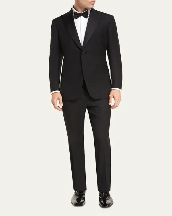 Brioni Two-piece Wool Tuxedo Suit - Black