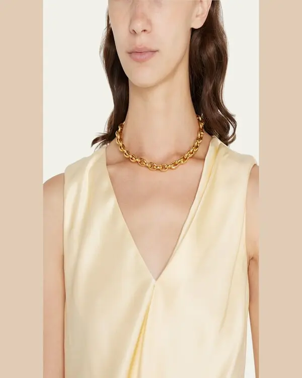 BEN-AMUN 24k Electroplated Oval Link Chain Necklace