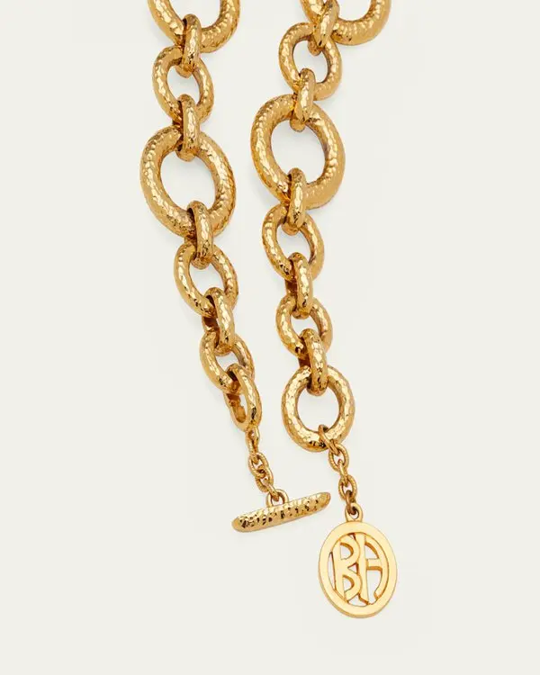 BEN-AMUN Plated Hammered Chain Necklace