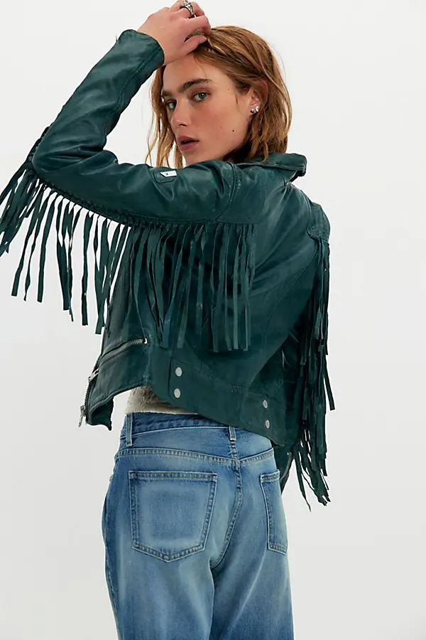 MAURITIUS LEATHER Zoe Fringe Leather Jacket