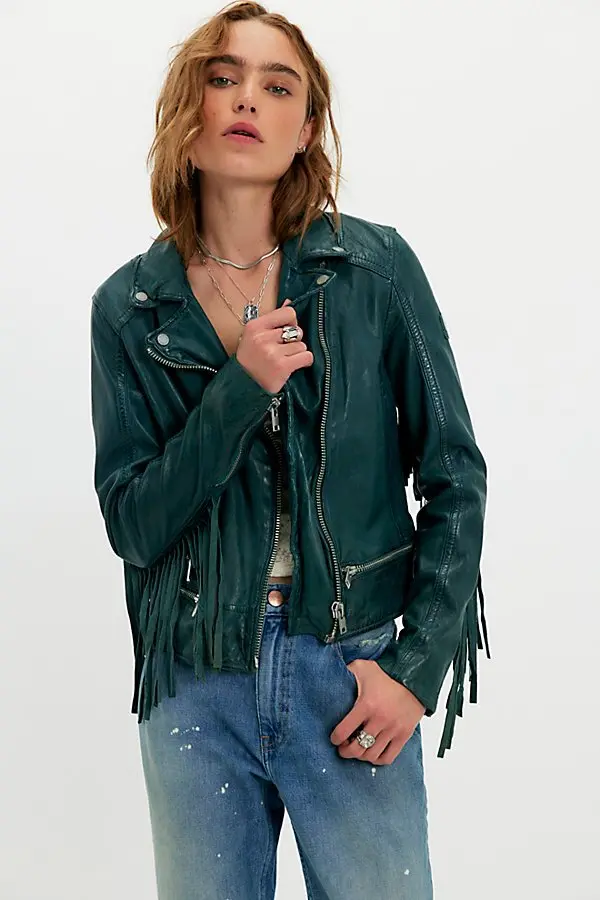 MAURITIUS LEATHER Zoe Fringe Leather Jacket