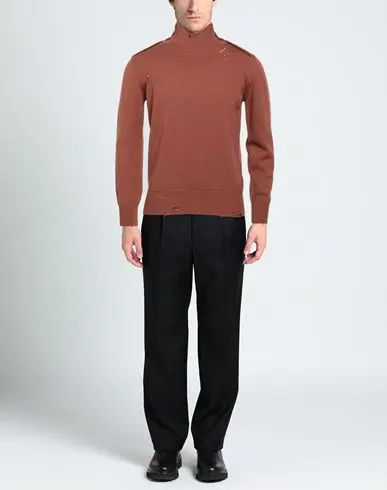 PAOLO PECORA Turtleneck Virgin Wool Sweater - Brown