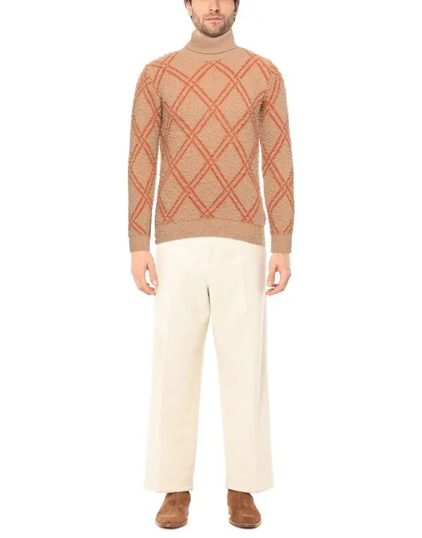 DANIELE ALESSANDRINI Turtleneck Sweater - Beige
