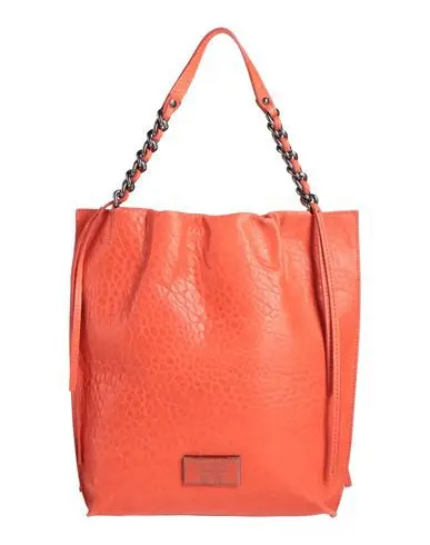 MARC ELLIS Leather Handbag With Brand Logo - Orange
