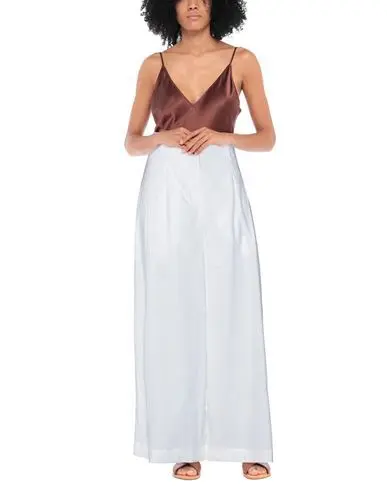 Isabel Benenato Cotton Wide-leg Pants - White