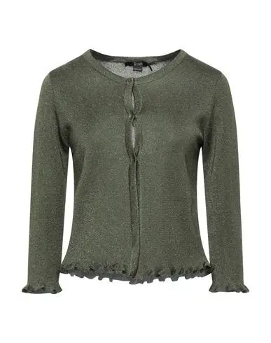 SEVENTY VENEZIA Knitted Lamé Cardigan - Military Green