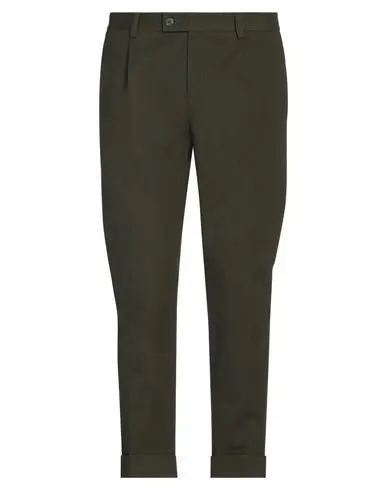DANIELE ALESSANDRINI Tapered Cropped Casual Pants - Military Green