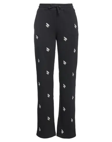 Red Valentino Wide-leg Fleece Pants - Black