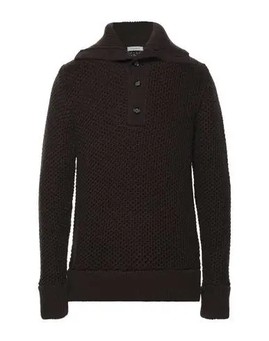 PAOLO PECORA Turtleneck In Virgin Wool And Acrylic - Dark Brown