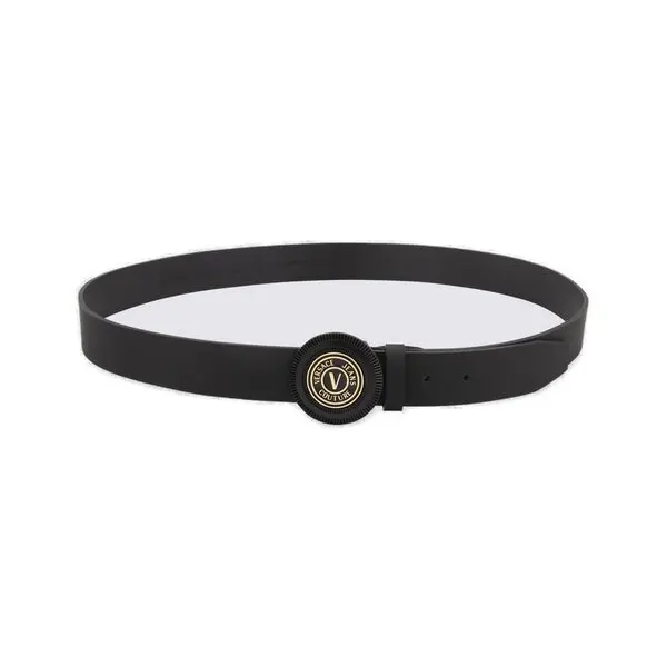 Versace Logo Embossed Buckle Belt
