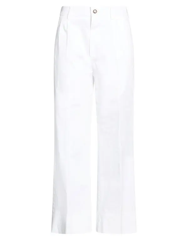 BERWICH Pants Size Cotton, Elastane - White