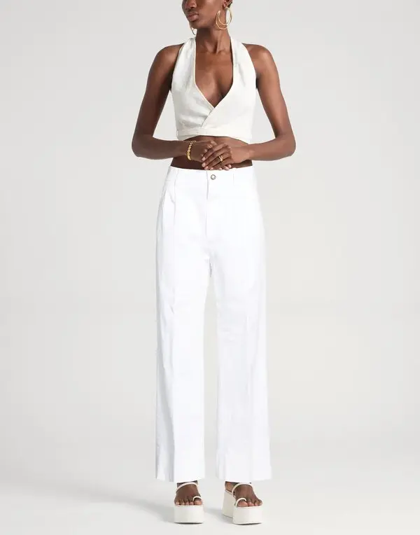 BERWICH Pants Size Cotton, Elastane - White