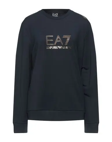 EA7 Metallic Appliquéd French Terry Sweatshirt - Blue