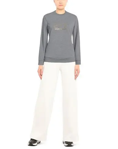 EA7 French Terry Sweatshirt With Appliqués - Grey