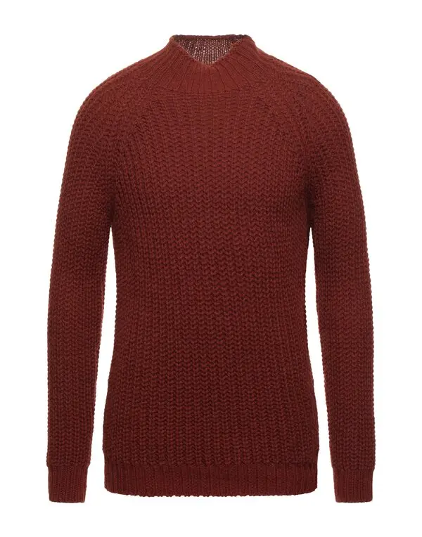 BROOKSFIELD Turtleneck Knit Top - Brick Red