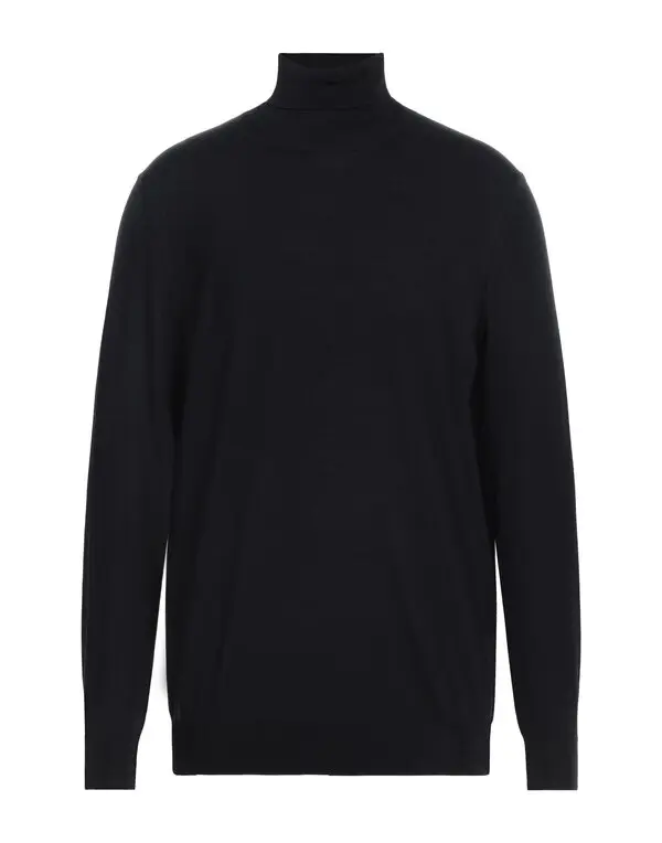 DRUMOHR Turtleneck Light Super 140s Wool Knit - Blue