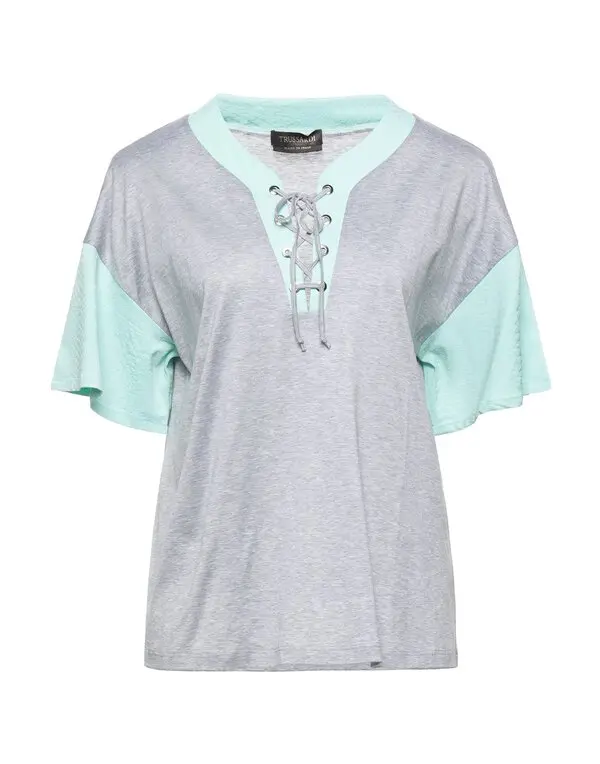 TRUSSARDI Two-tone T-shirt - Turquoise