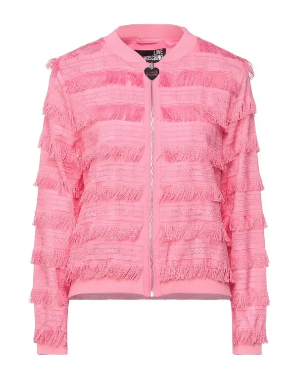 Moschino Jacket In Cotton, Polyester, And Elastane - Pink