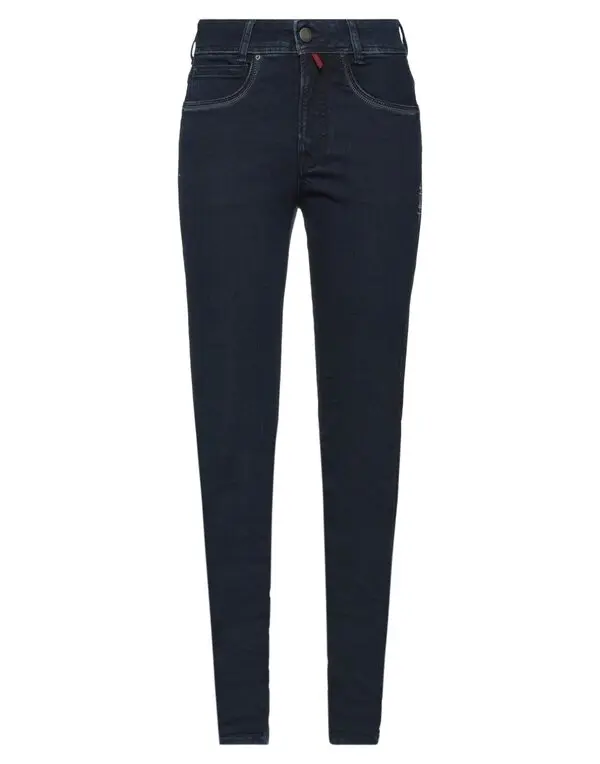 High Straight-leg Denim Jeans - Dark Blue
