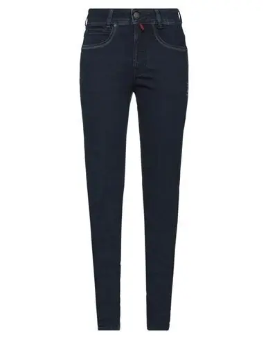 High Straight-leg Denim Jeans - Dark Blue