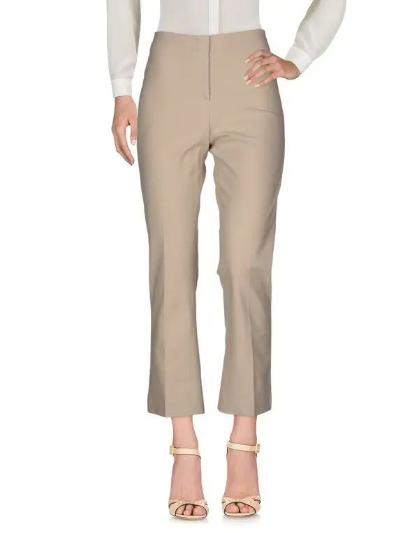 QL2  QUELLEDUE Twill Flared Pants - Beige
