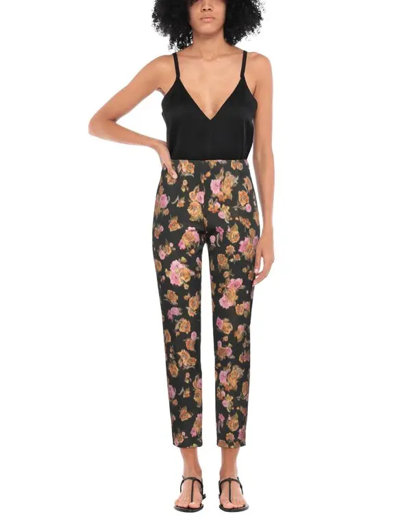 Malìparmi Tapered Floral-print Pants - Black