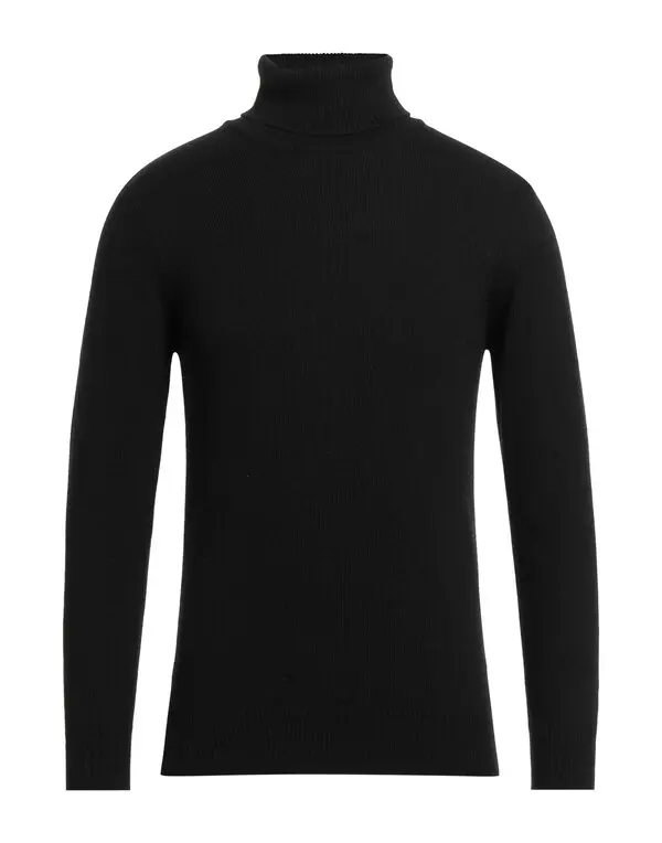 TSD12 Turtleneck Knit Top - Black