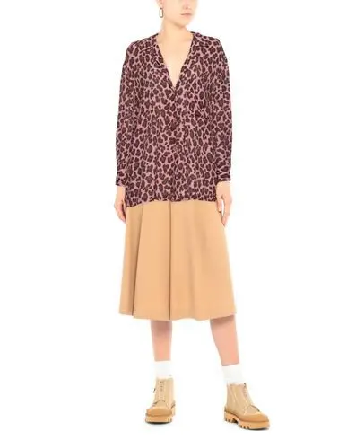 SOLOTRE Leopard-print Satin Shirt