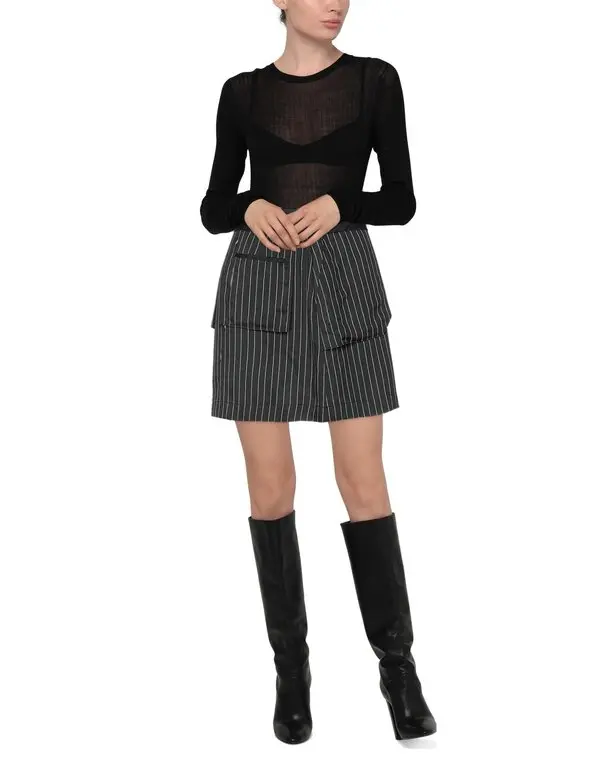 Neil Barrett Mini Flared Pinstriped Skirt