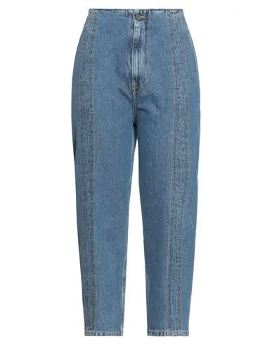 MANILA GRACE Cotton Denim Tapered Jeans