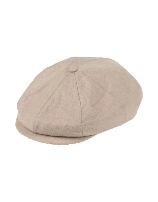 Borsalino Cashmere Flat Cap - Beige