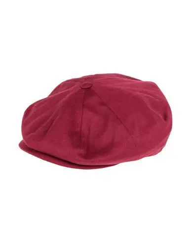 Borsalino Cashmere Flat Cap - Maroon