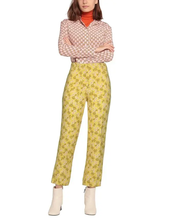 N°21 Floral-print Tapered Viscose Pants - Yellow