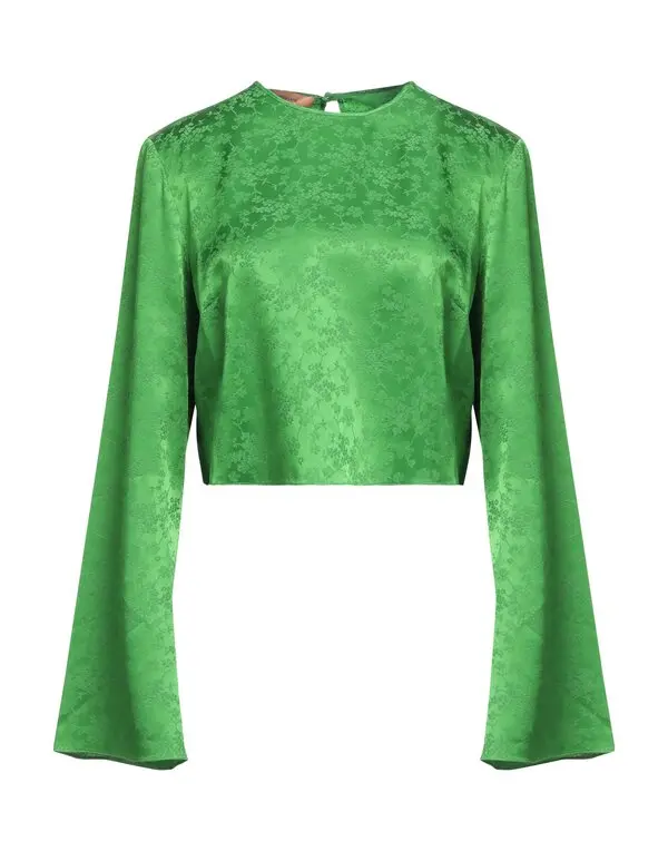 Andamane Satin Jacquard Floral Top