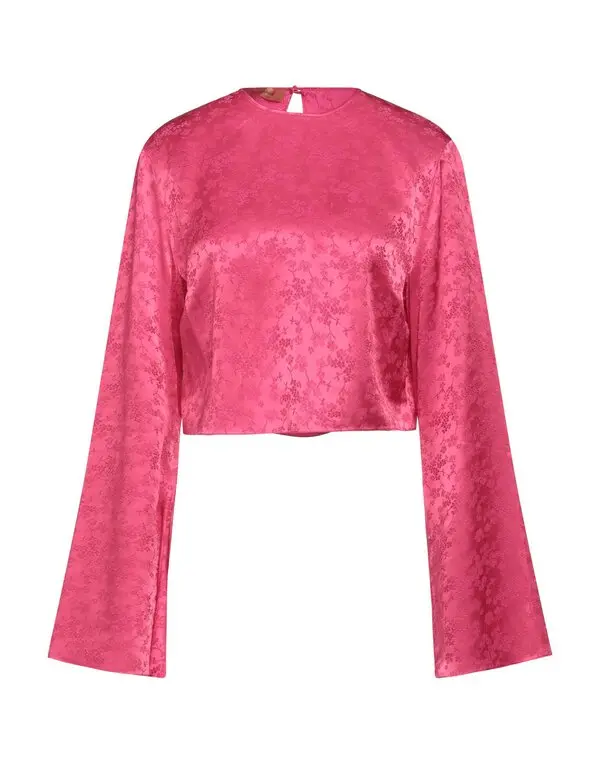 Andamane Satin Jacquard Floral Top