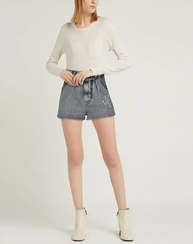 Alberta Ferretti Denim Shorts - Grey