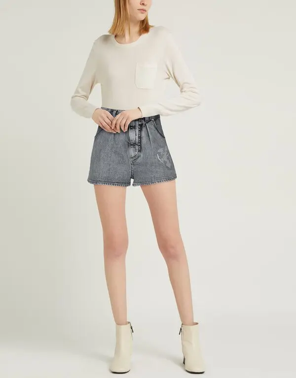 Alberta Ferretti Denim Shorts - Grey