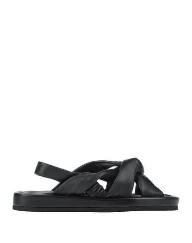 STRATEGIA Soft Leather Sandals - Black