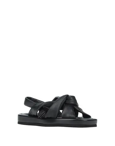STRATEGIA Soft Leather Sandals - Black