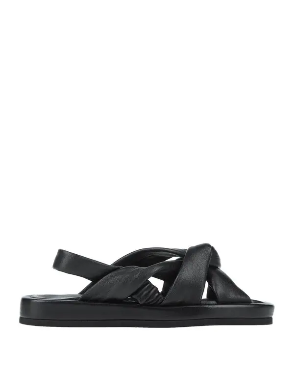 STRATEGIA Soft Leather Sandals - Black