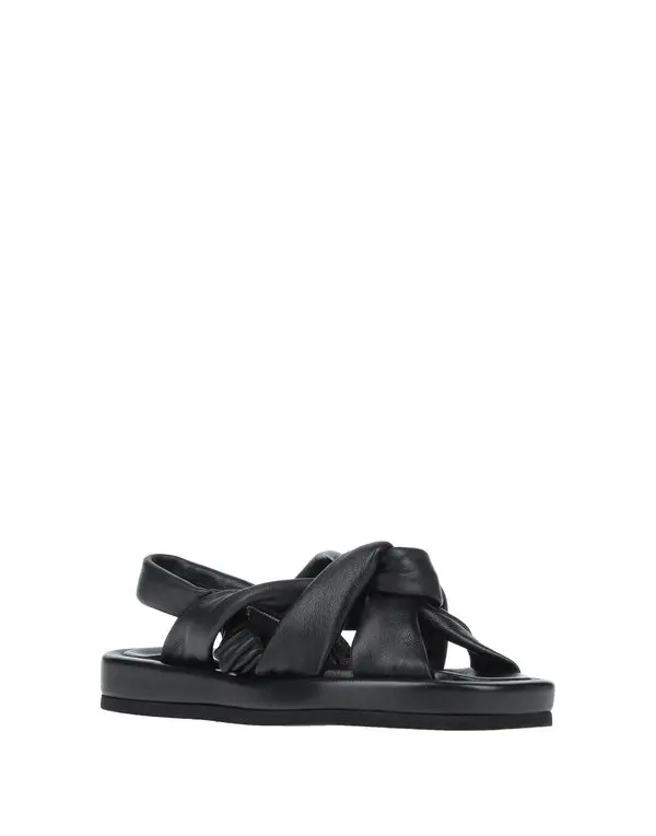 STRATEGIA Soft Leather Sandals - Black