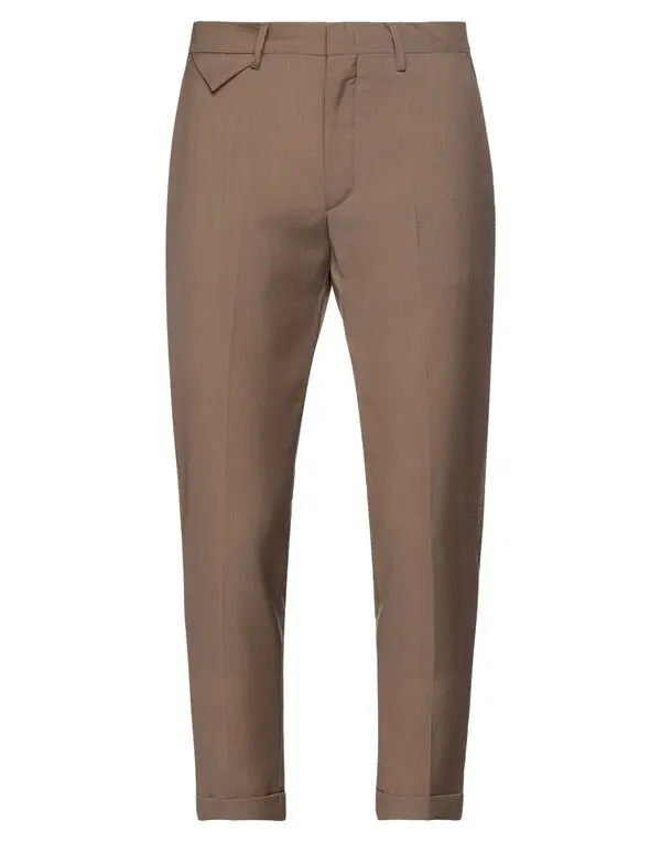 LOW BRAND Tailored Cropped Pants - Khaki