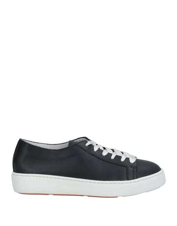 Santoni Leather Low-top Sneakers - Black