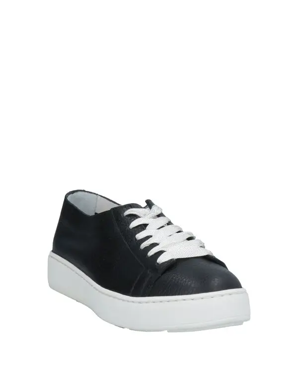 Santoni Leather Low-top Sneakers - Black