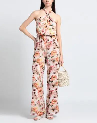 PATRIZIA PEPE SERA Light Viscose Floral Jumpsuit - Pink