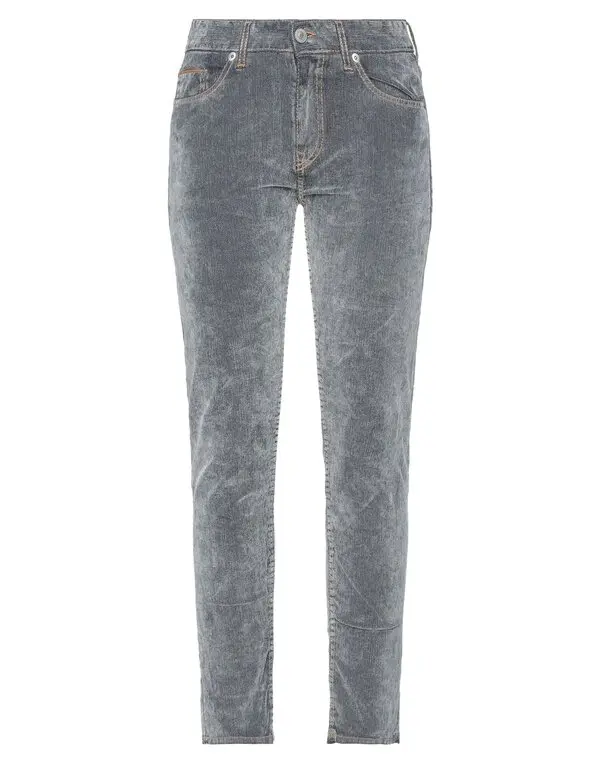 CARE LABEL Skinny Fit Jeans With Leather Trims
