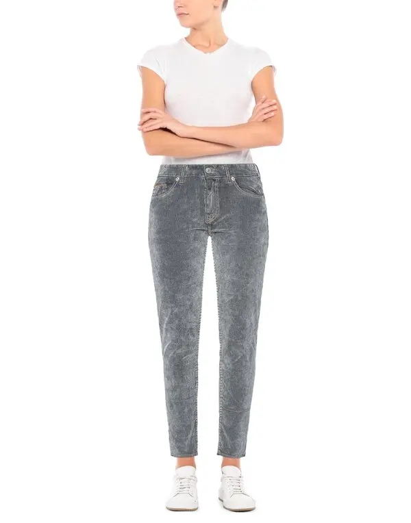 CARE LABEL Skinny Fit Jeans With Leather Trims