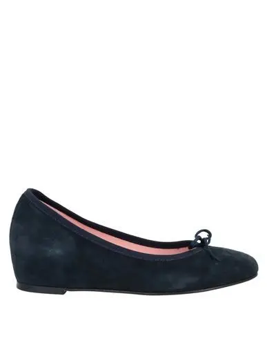 POLLINI Suede Wedge Pumps With Bow Detailing