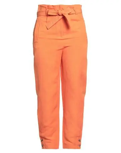 Alberta Ferretti Tapered Linen-silk Blend Pants - Orange