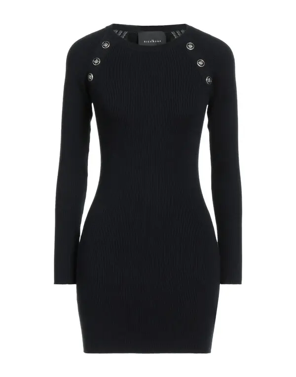 John Richmond Ribbed Knit Mini Dress - Blue